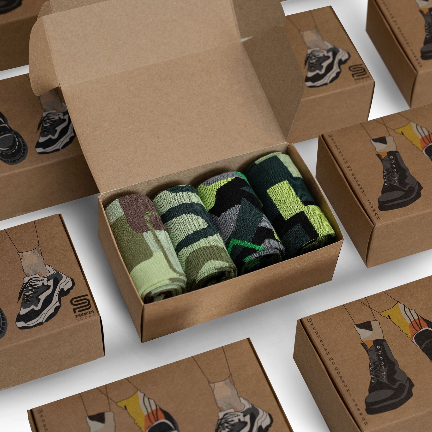 Trendy high socks Premier Socks Military in 4 designs | Click!
