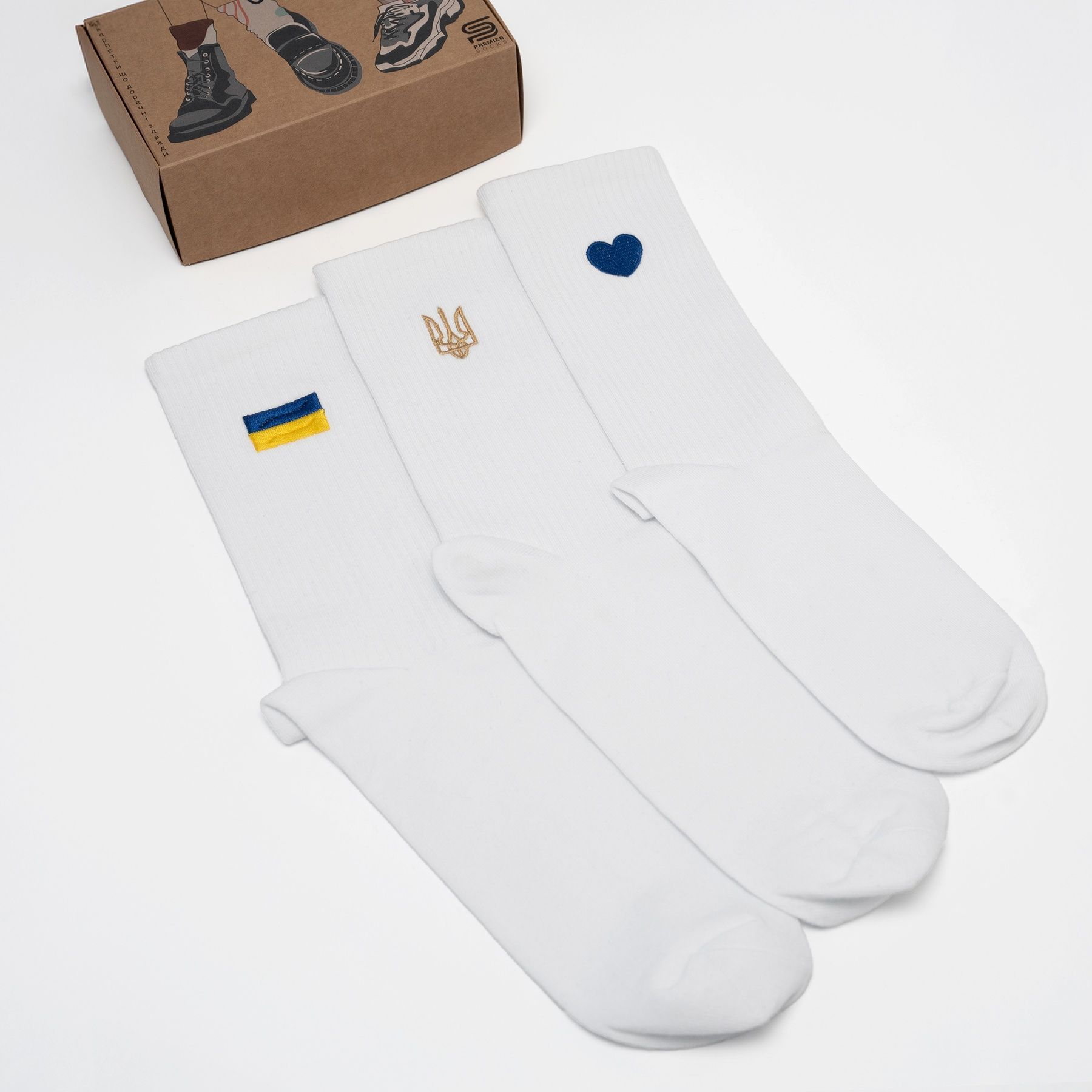 Buy White Patriotic Sock Set with Print | Premier Socks | 3 Pairs